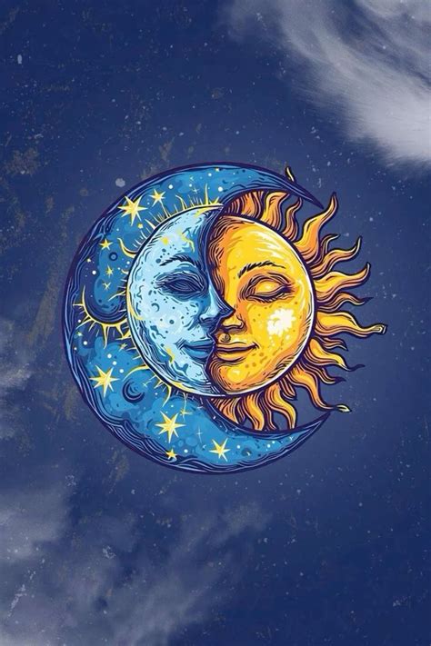 Sun And Moon Wallpaper Clipart Bundle Sun And Moon Together Wallpaper
