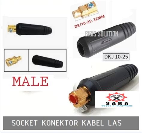 Jual Soket Konektor Kabel Las Male Cowo Socket Connector Las 10 25 Mm Mesin Las Lazada Indonesia