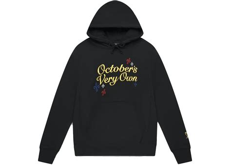 Ovo Pompom Script Hoodie Black Mens Ss21 Us