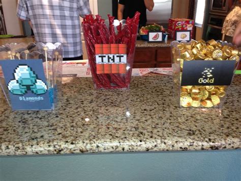 Minecraft Party Candy Bar Minecraft Party Minecraft Birthday Candy Bar Party