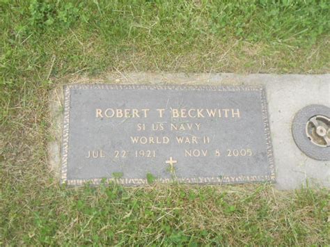 Robert T Beckwith 1921 2005 Find A Grave Memorial