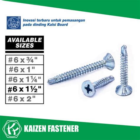 Jual 6x15 Sekrup Grc Sds Kalsiboard Calci Screw 4cm 1000pcs
