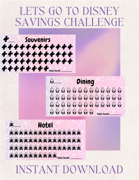 Lets Go To Disney Savings Challenge Etsy