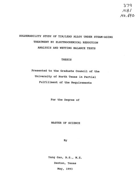 Solderability Study Of Tinlead Alloy Under Steam Aging Treatment By