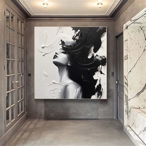 Large Black And White Wall Art Corridor Artlarge Abstract Wall Art