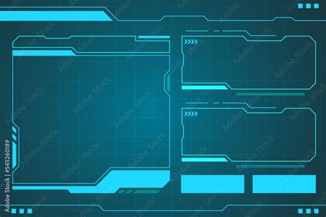 Blue Abstract Technology Interface Hud Control Panel Design