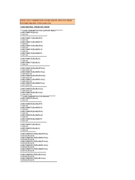 Is 800 1984 Wsd Load Combinations Pdf Nature