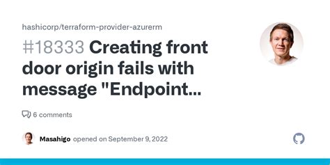 Creating Front Door Origin Fails With Message Endpoint Pools Must Contain At Least One Enabled