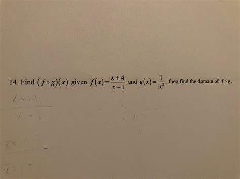 Answered 14 Find Fog X Given F X And G X Bartleby