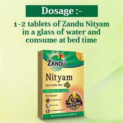 Buy Zandu Nityam Ayurvedic Vati Constipation Tablets Box Of 10 S