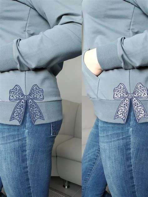 Side Bow Embroidery Design Machine Embroidery Pattern 4 Size Embroidery