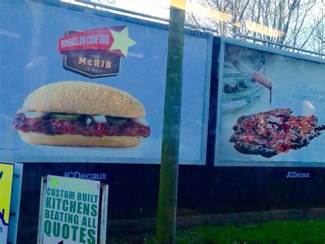 The Mcrib Is Back In The Uk And This Advert Is Unfortunately Placed Next To What Looks Like A