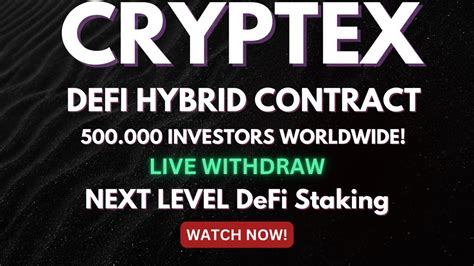 Cryptex Defi Staking Long Term Investment Online Since 2016 Masternode Investment Option