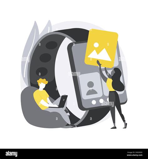 Smartwatches Mobile Apps Development Abstract Concept Vector