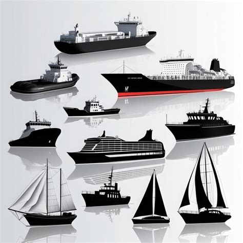 A Striking Illustration Of Various Ships And Vessels Premium Ai
