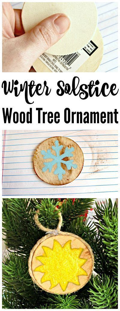 Winter Solstice Wood Tree Ornament Yule Crafts Christmas Crafts