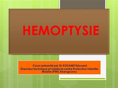 Hemoptysie Pdf Etude Az