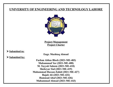 Ic Project Charter With Example Data 8556 Word University Of