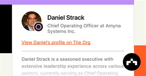 Daniel Strack Chief Operating Officer At Amyna Systems Inc The Org