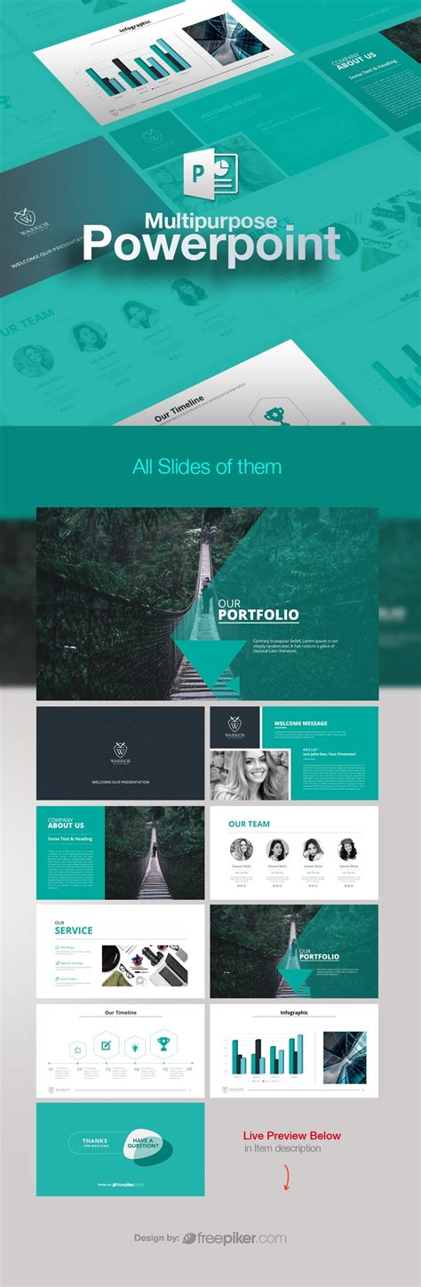 Freepiker Warrior Powerpoint Presentation