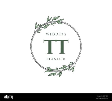 Tt Initials Letter Wedding Monogram Logos Collection Hand Drawn Modern Minimalistic And Floral