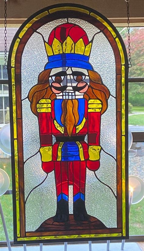 Nutcracker Stained Glass Panel Nutcracker Stained Glass Nutcracker Panel Panel In Stained