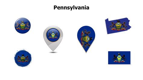 Pennsylvania State Flag 3968 Powerpoint Template