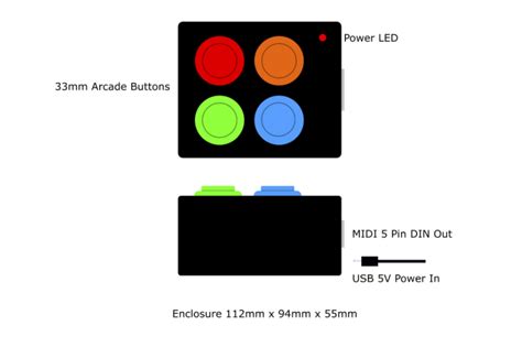 Midi Controller 4 Button Lc Rasterweb