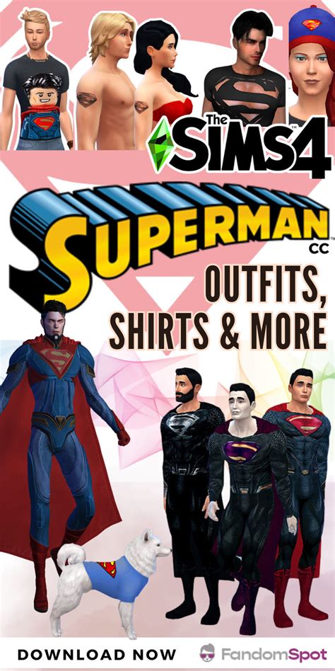 Sims 4 Superman Cc List Superman Dti Outfit Sims 4 Superhero