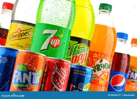 Bottles Of Assorted Global Soft Drinks Editorial Photography Image Of International Flavoring