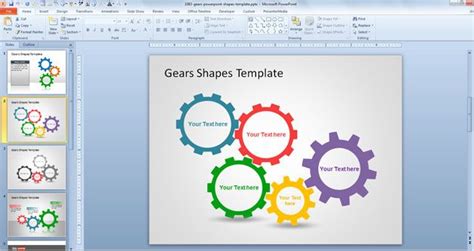 Free Gears PowerPoint Shapes Template Free PowerPoint Templates SlideHunter