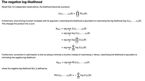 Have I Understood Negative Log Likelihood Correctly Ai Discussions