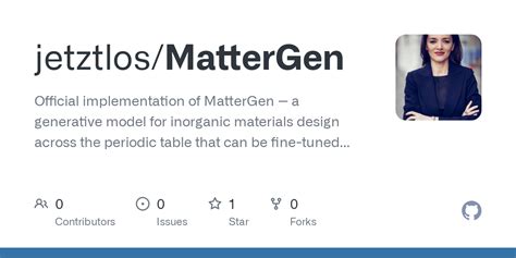 GitHub Jetztlos MatterGen Official Implementation Of MatterGen A Generative Model For