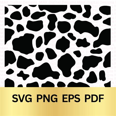 Cow Print Cow Spots Cow Print Pattern Svg Pdf Eps Png Instant