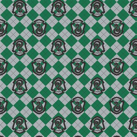 Harry Potter Yarmulkes Cotton Flannel Slytherin Crest Argyle