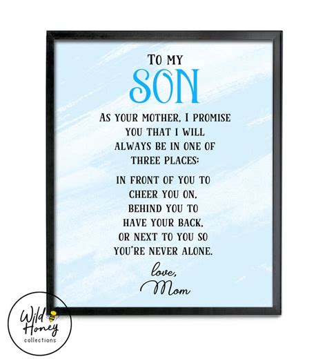 To My Son Printable Poem Mother To Son T Printable Wall Decor