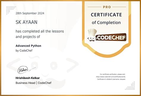 Codechef Certificate Skayaan Jameel Ahmed Ayaan Sk