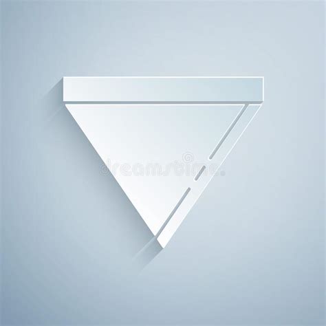 Paper Cut Coffee Paper Filter Icon Isolated On Grey Background Paper