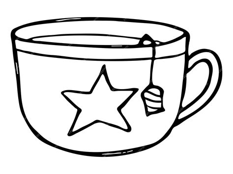 Illustration Mignonne De Tasse De Thé Clipart De Tasse Simple Doodle Maison Confortable