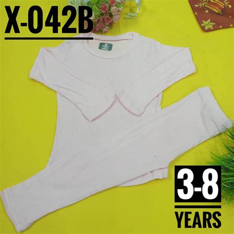 X 042b Plain Peach Age 7 Pyjamas Stuch Beddings