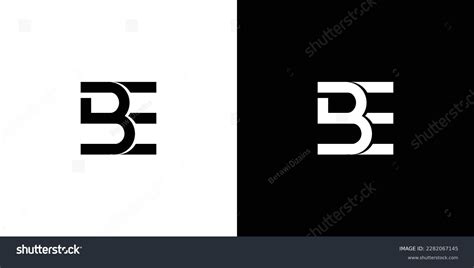 Simple Modern Letter Be Initials Logo Stock Vector Royalty Free 2282067145 Shutterstock