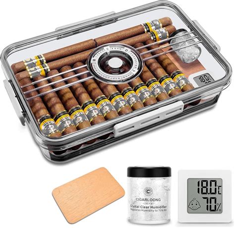 Cigar Humidor Large Accommodate 20 30 Cigars Built In