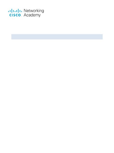 291 Packet Tracer Basic Switch And End Device Configuration Pdf