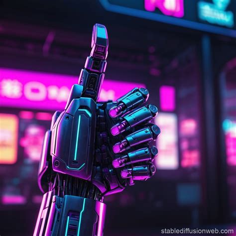 Robot Arm Giving Thumbs Up Stable Diffusion Online