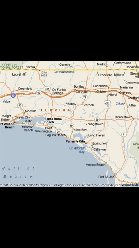 Printable Florida Panhandle Map
