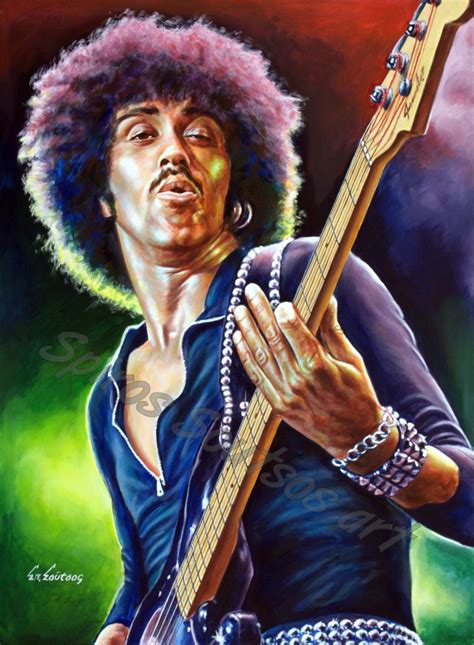 Phil Lynott Painting Portraitthin Lizzy Poster Spiros Soutsos