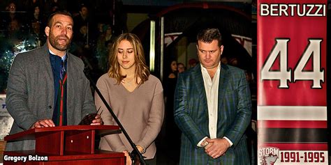 Storm Honour Franchise Great Todd Bertuzzi Ontario Hockey League