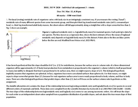 Biol 315 W 2020 T Test Lab Warning Tt Undefined Function 32 Warning Tt Undefined