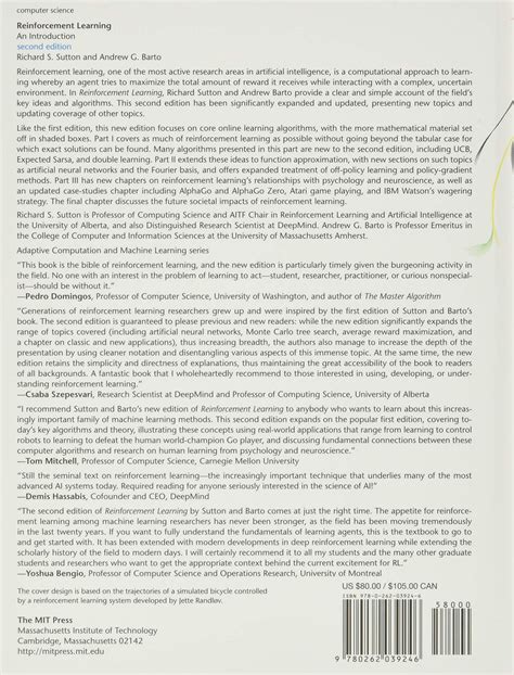 Reinforcement Learning Second Edition An Introduction — Smart Buy Direct Au