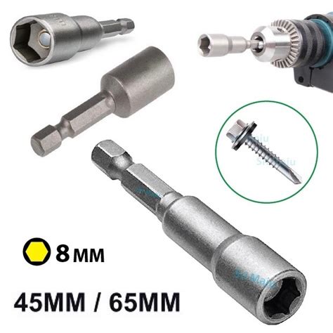 Nut Setters 8mm 45l65l Magnetic Nut Setter Hex Nut Setter Driving Bit